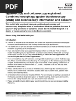 Final Upper Endoscopy Report Form | PDF | Stomach | Endoscopy