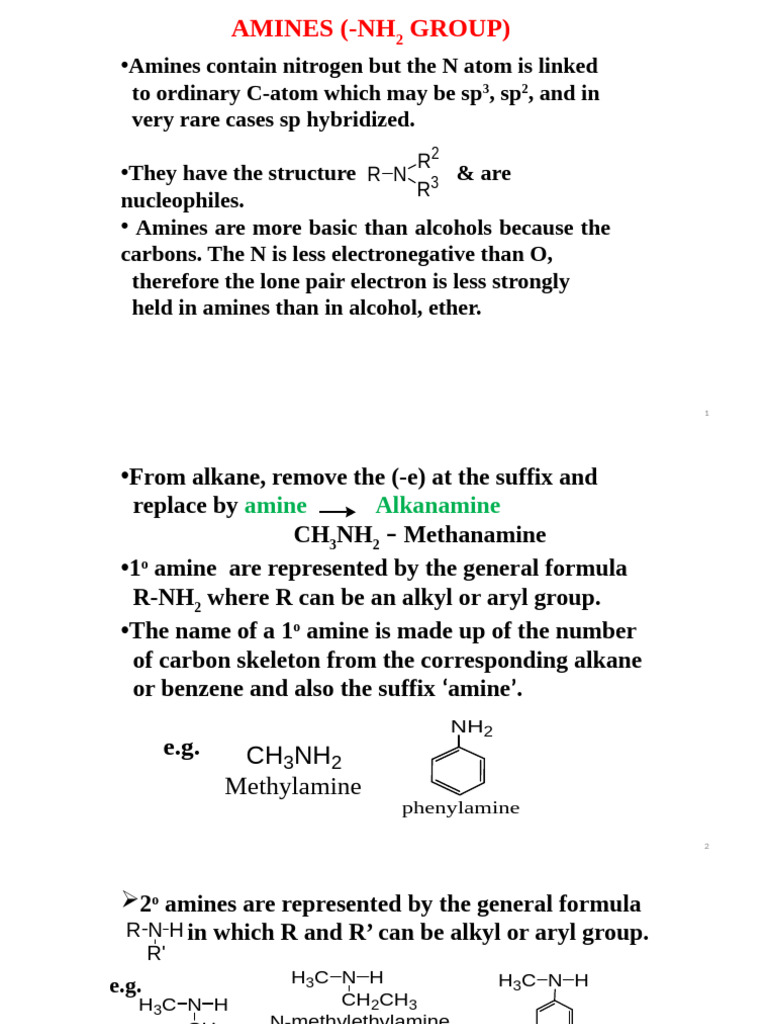 Amines (1) | PDF | Amine | Chemistry