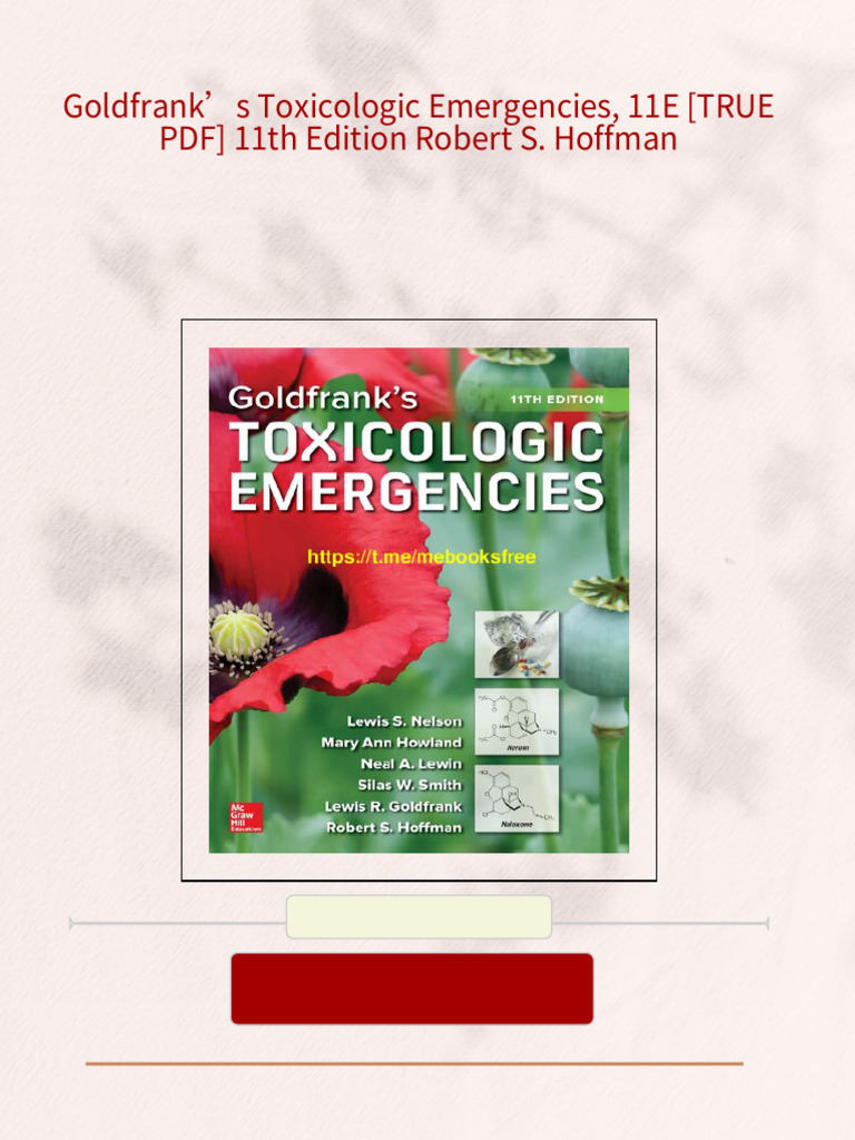 Goldfrank's Toxicologic Emergencies, 11E (TRUE PDF) 11th Edition Robert ...