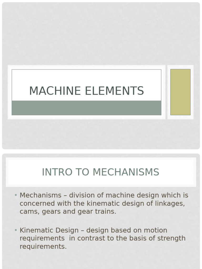 Machine Elements - 2022 | PDF | Acceleration | Velocity