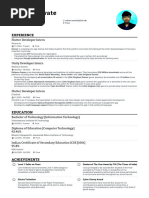 Harvard Resume Template I (With Bullet Points) | PDF
