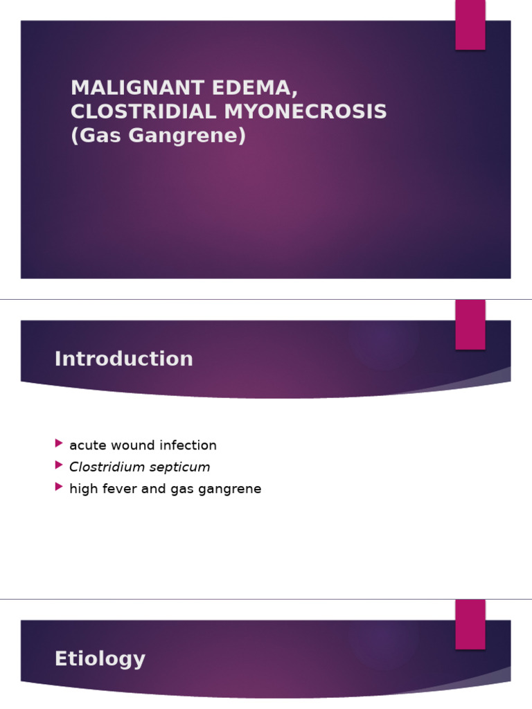 Malignant Edema and Botulism Overview | PDF | Botulinum Toxin | Medical ...