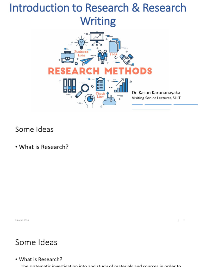 Introduction To Research | PDF | Methodology | Thesis