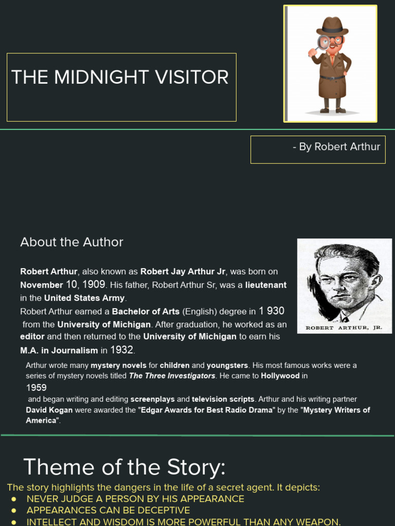 About the Author of The Midnight Visitor | PDF