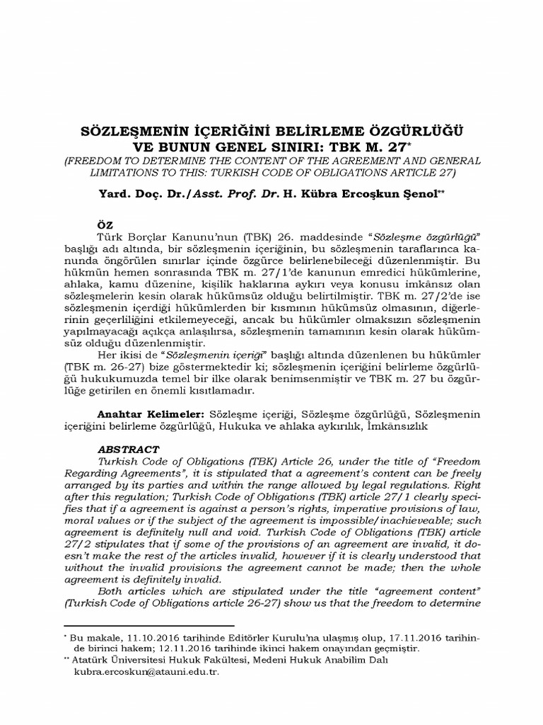 S__ZLE__MEN__N ____ER______N__ BEL__RLEME __ZG__RL______ VE BUNUN GENEL SINIRI_ TBK M. 27 ...