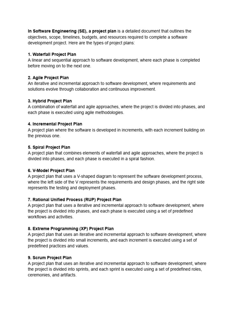 Project Plan | PDF