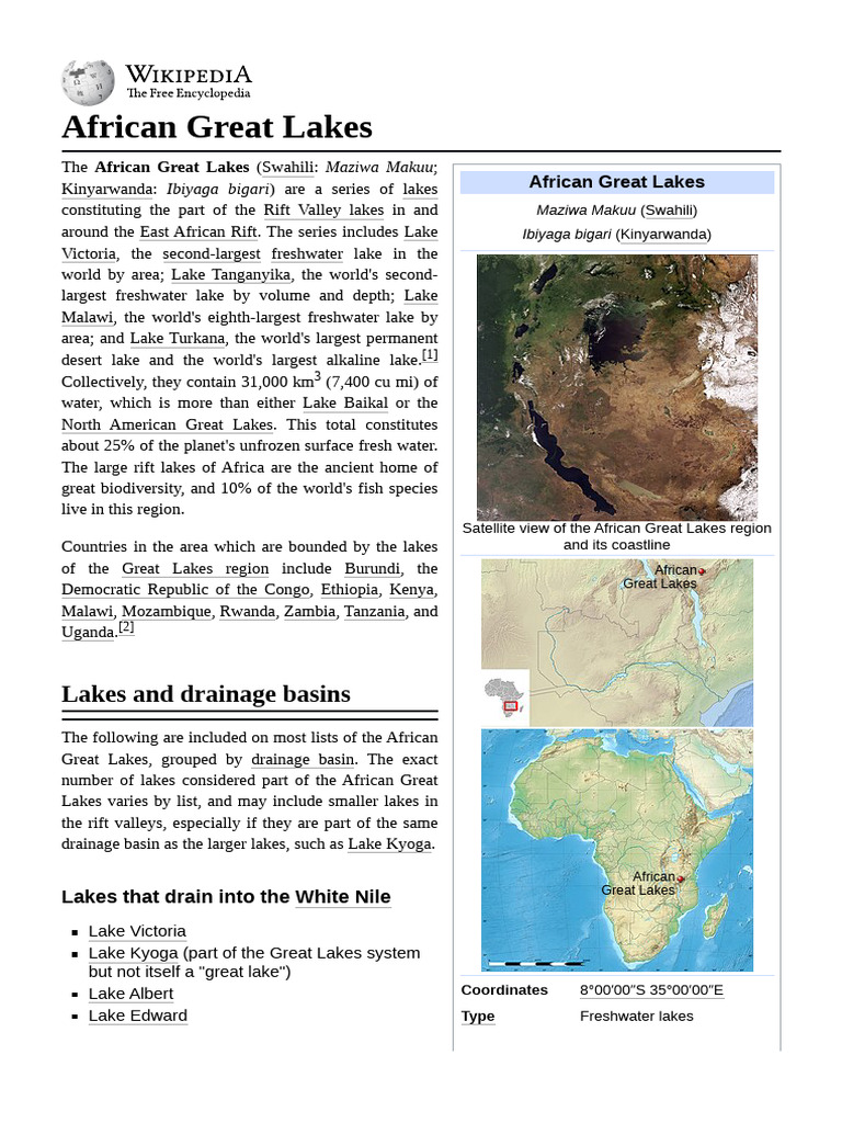 African_Great_Lakes | PDF | Earth Sciences