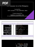 04 RA 7394 Consumer Act of The Philippines 08.11.25 | PDF | Consumer ...