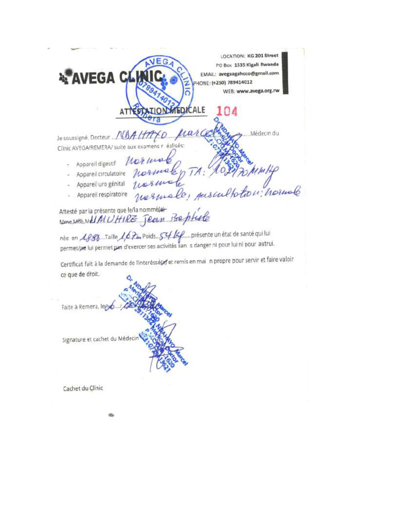Attestation Medicale | PDF