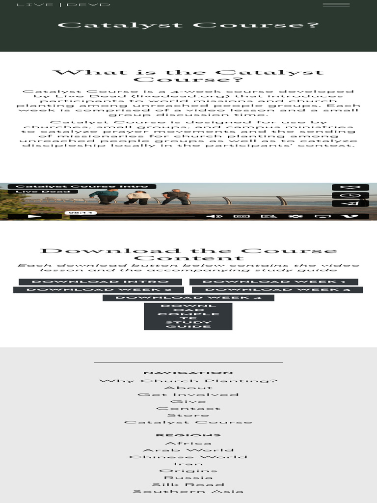 Catalyst Course | PDF