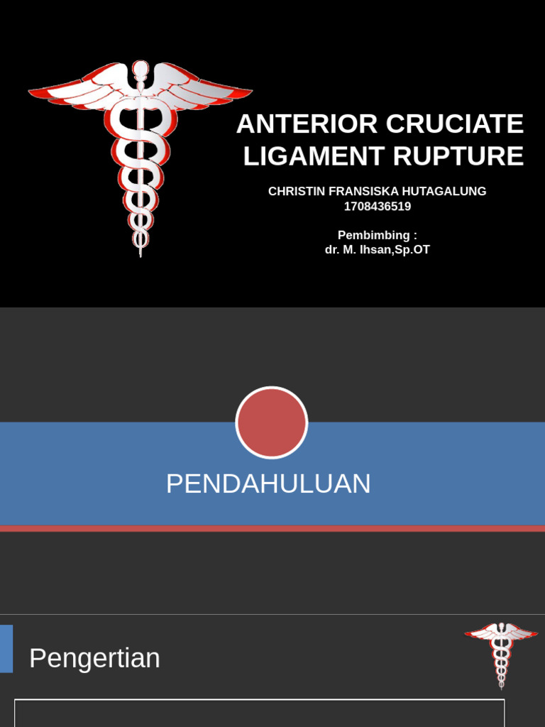 Ruptur ACL: Diagnosis dan Penanganan | PDF