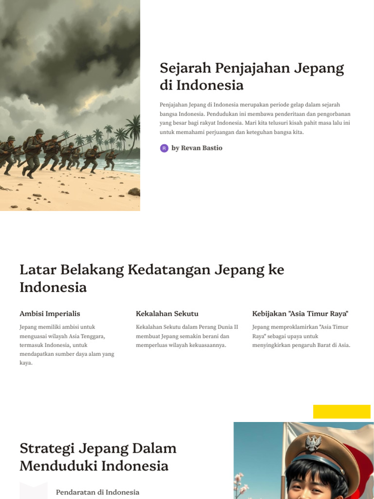 Sejarah Penjajahan Jepang Di Indonesia | PDF