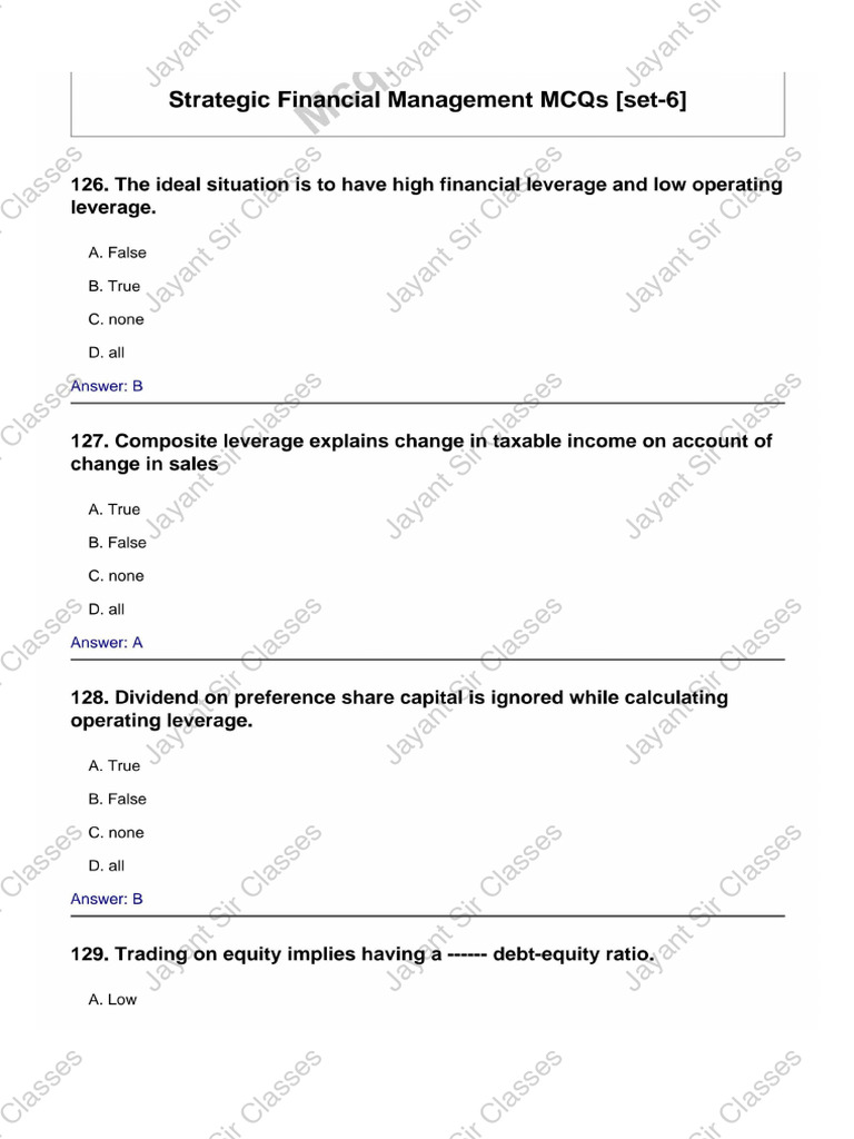 SFM MCQ SET 6_e4f7e05f-5b33-4c37-a4d9-ff5b1b284d77 | PDF