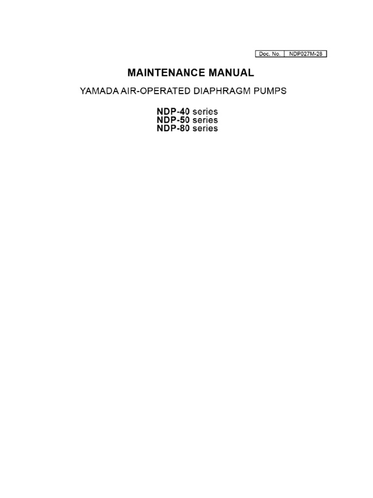 Mainenance NDP-40-80 | PDF