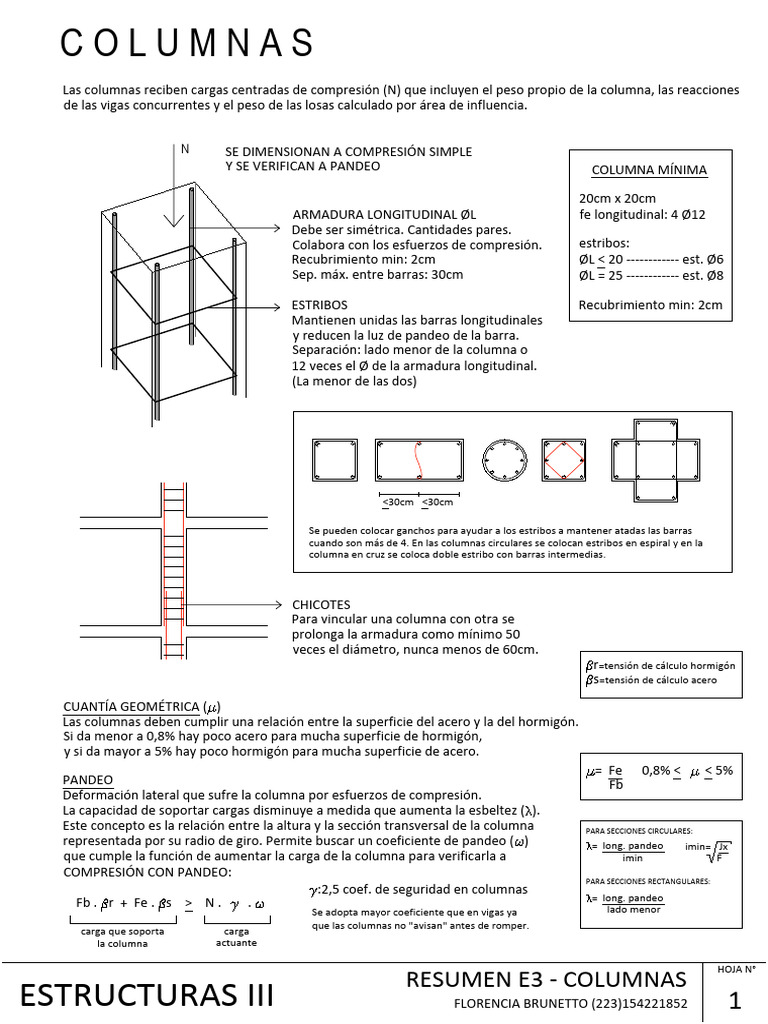 E3 Columnas y Bases | PDF | Ingeniería de Edificación | Ingeniería ...