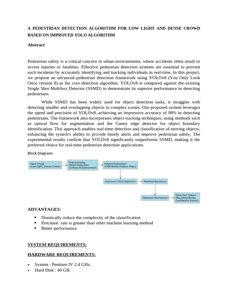 YOLOv8 for Low Light Pedestrian Detection | PDF