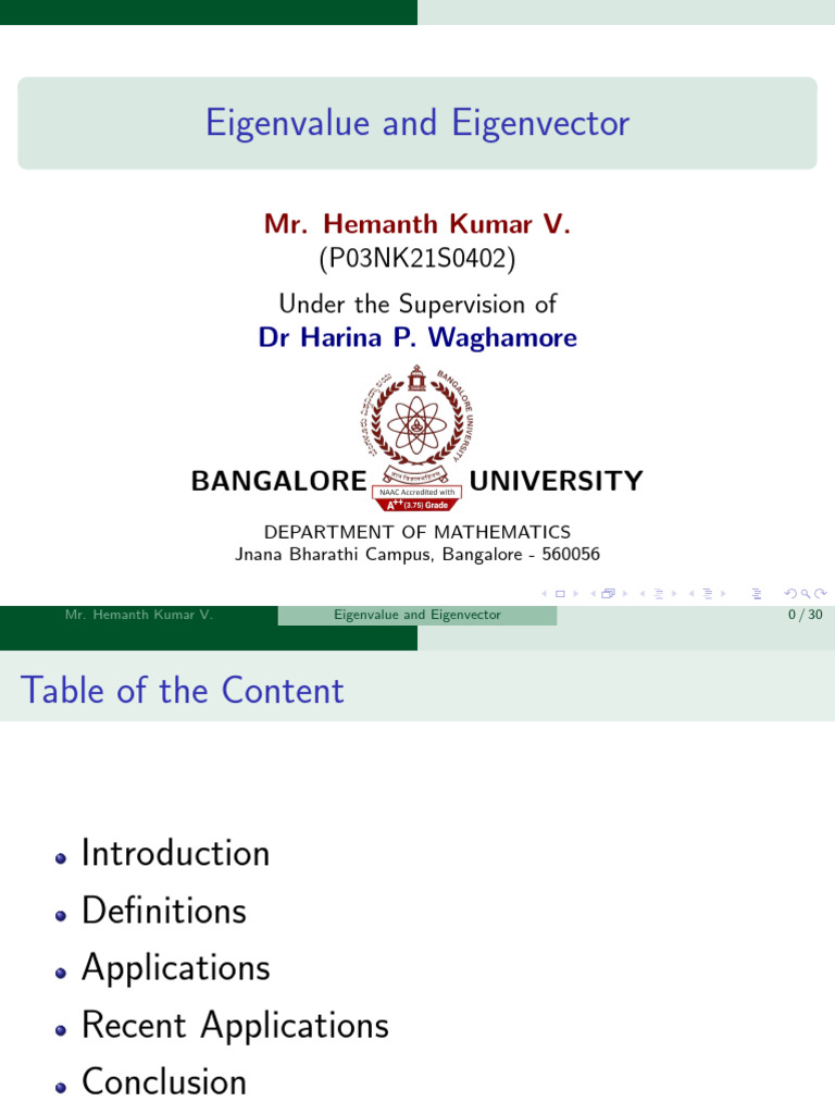 Eigenvalue and eigenvector | PDF | Eigenvalues And Eigenvectors | Principal Component Analysis
