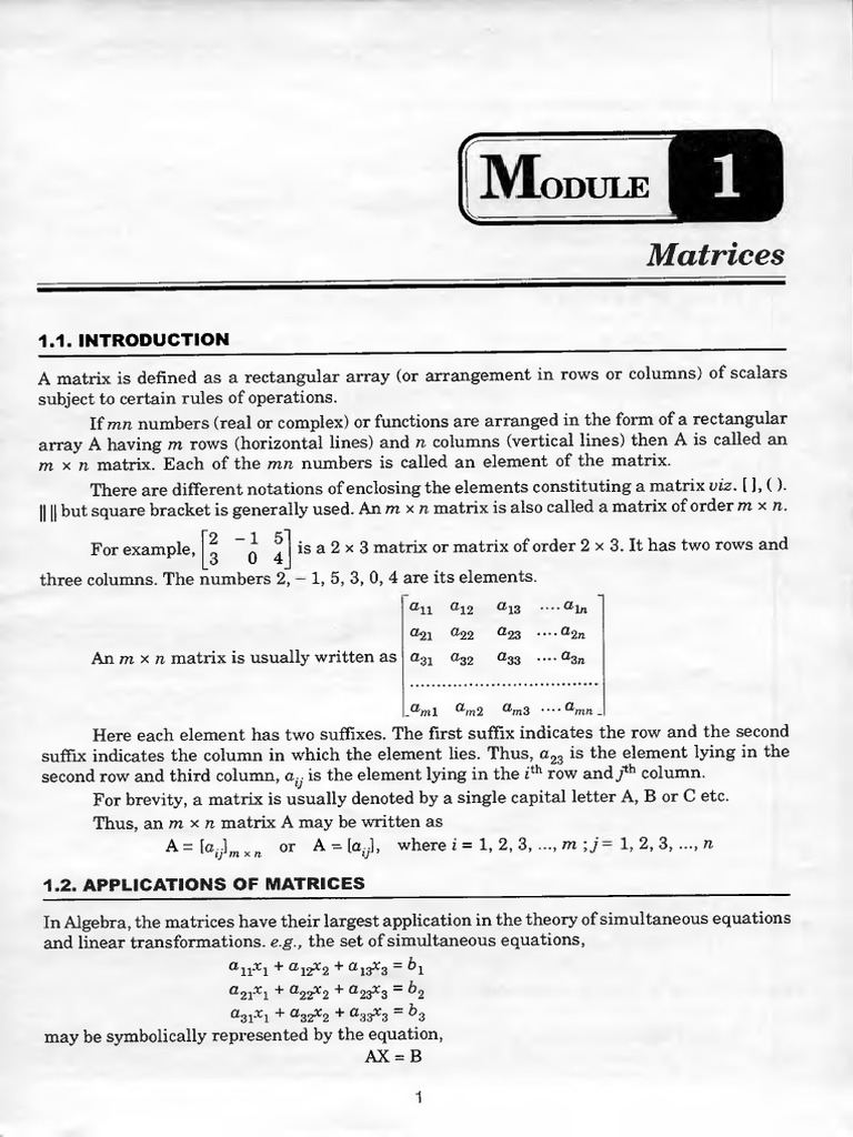 Maths 1 NP Bali (M1) | PDF
