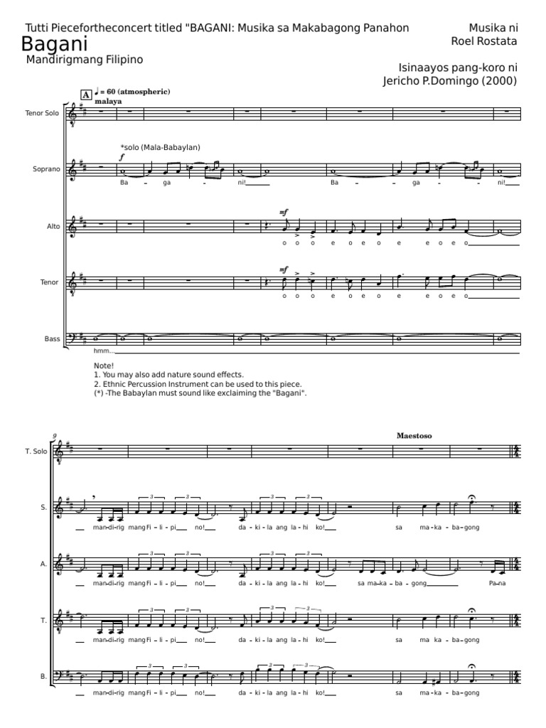 Bagani | PDF | Choral Music | Elements Of Music