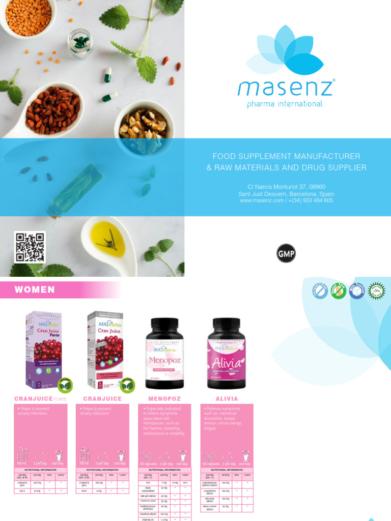 01. MASENZ Catalog - GMP Food Supplements 2024 (Compressed) | PDF | Sleep | Magnesium