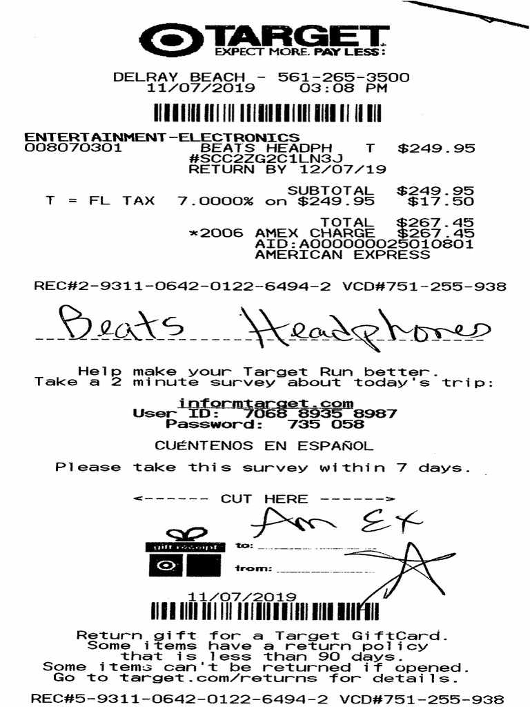 Beats Headphones Receipt & Instructions | PDF