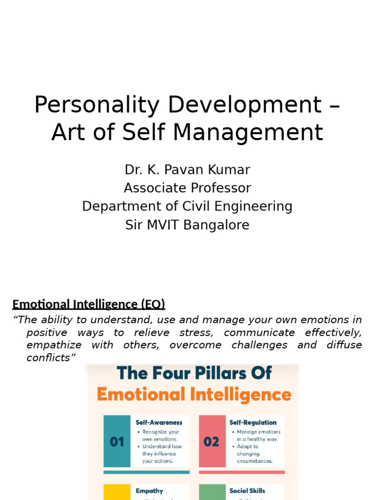 Personality Development - Art of Self Management | PDF | Body Language ...