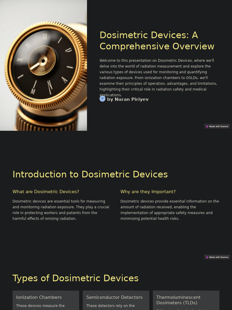 Dosimetric Devices A Compreheyfjnsive Overview | PDF | Dosimetry ...