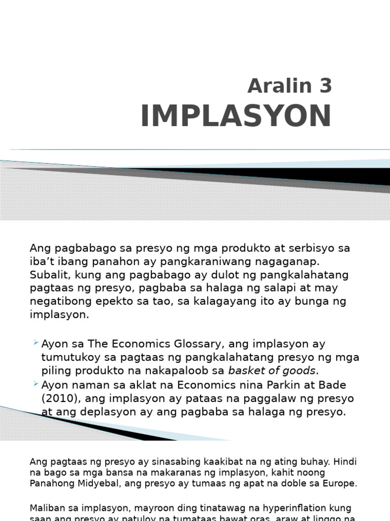 Aralin 4 IMPLASYON | PDF