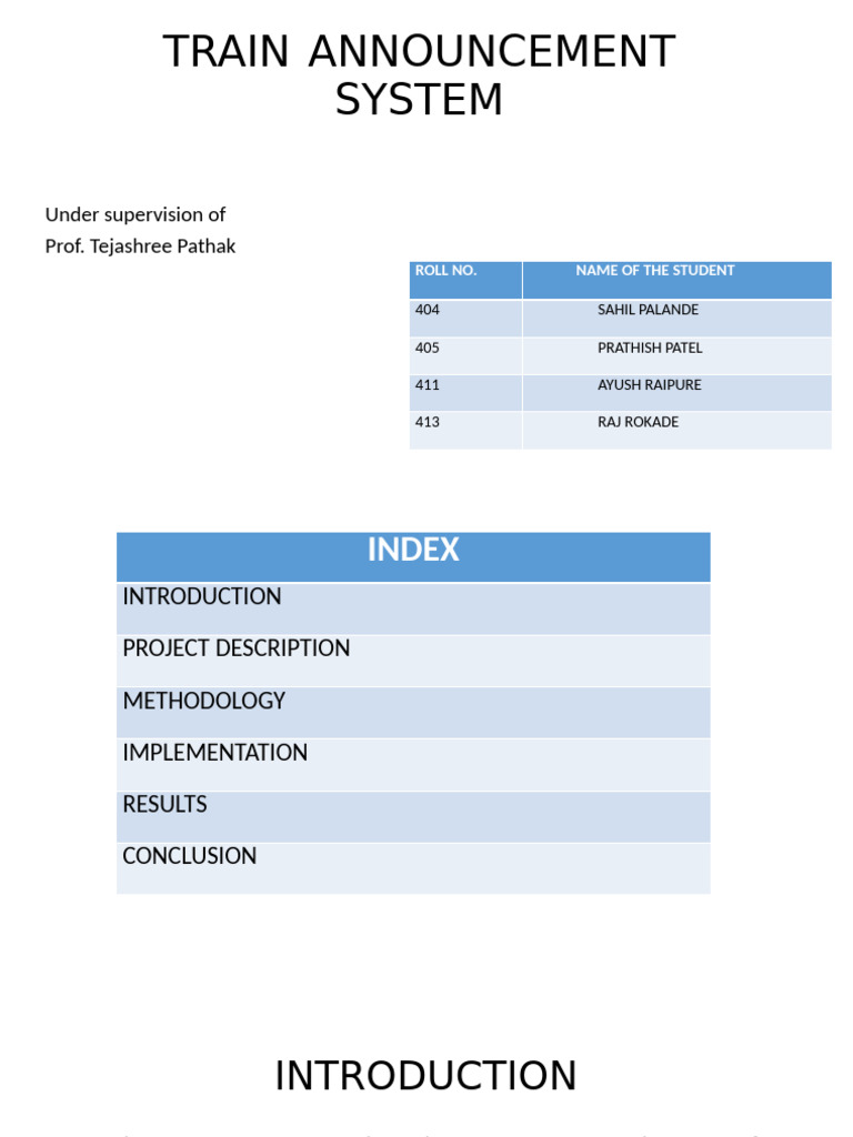 Train Announcement System[1] | PDF | Information Technology | Software ...