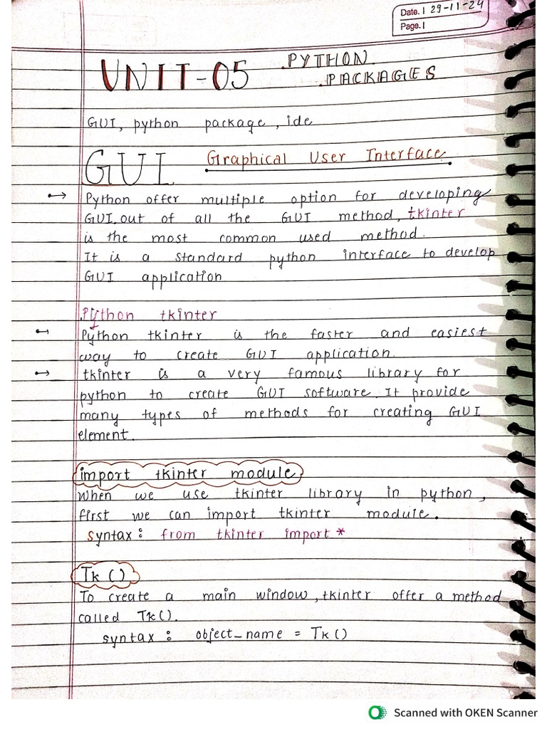 Python Unit 5 - Python Packages | PDF