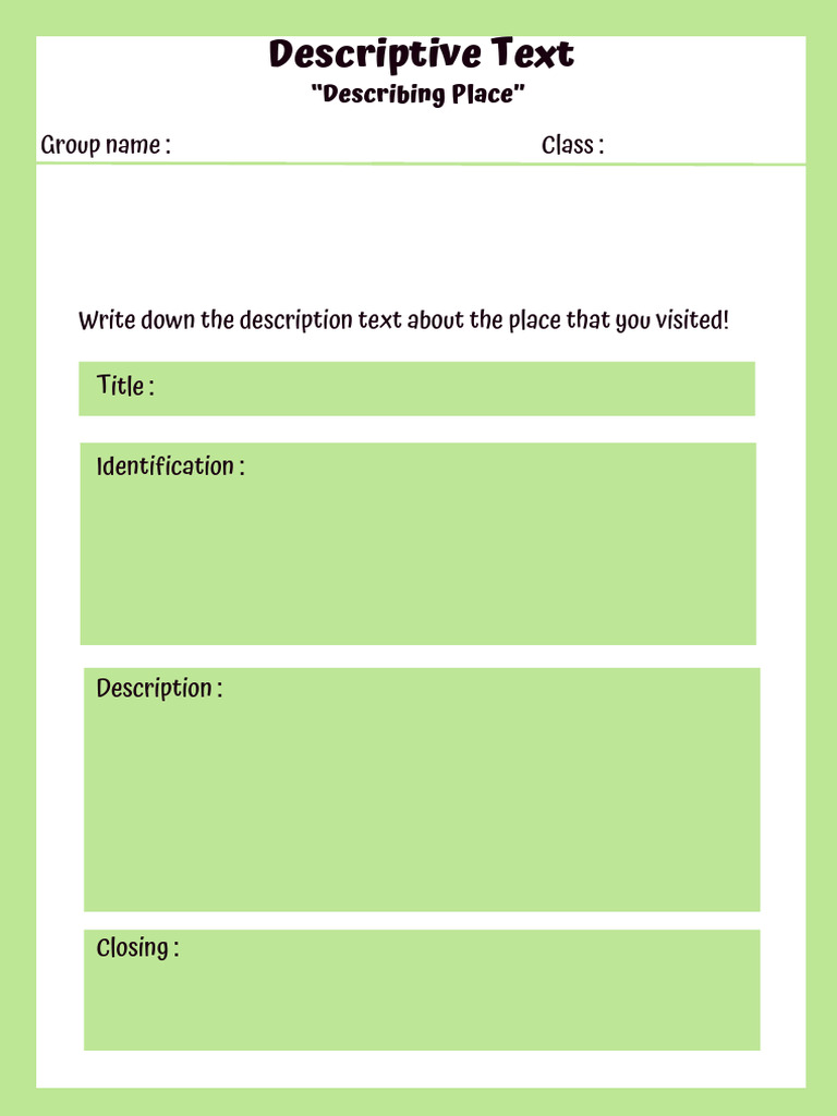 Green Illustrated Explanation Text Writing Education Worksheet | PDF