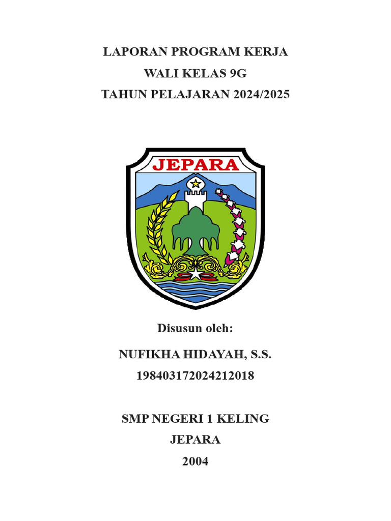 Laporan Wali Kelas 9G - Nufikha Hidayah | PDF