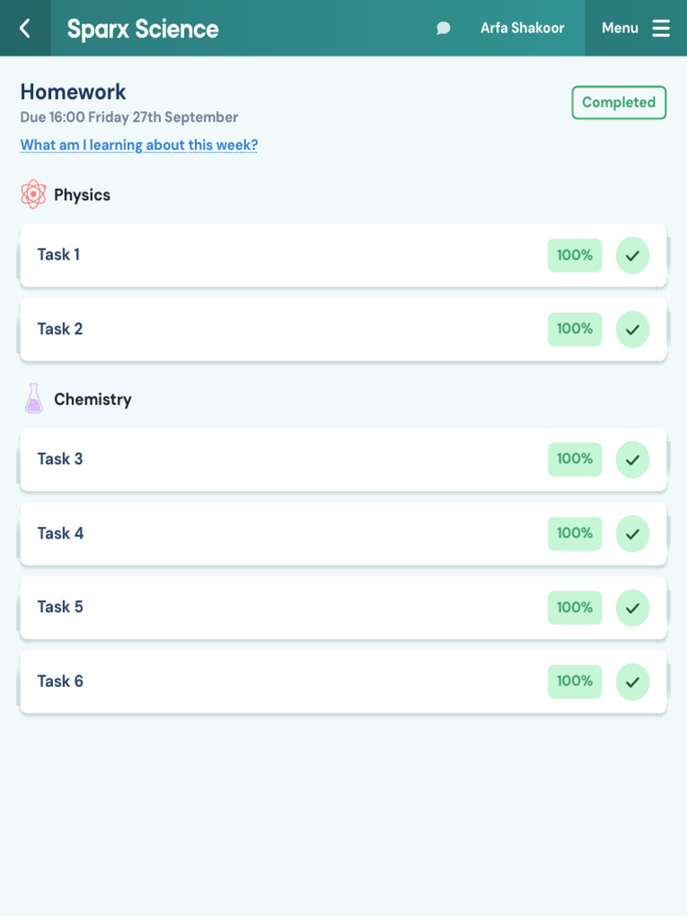 Homework - Sparx Science | PDF