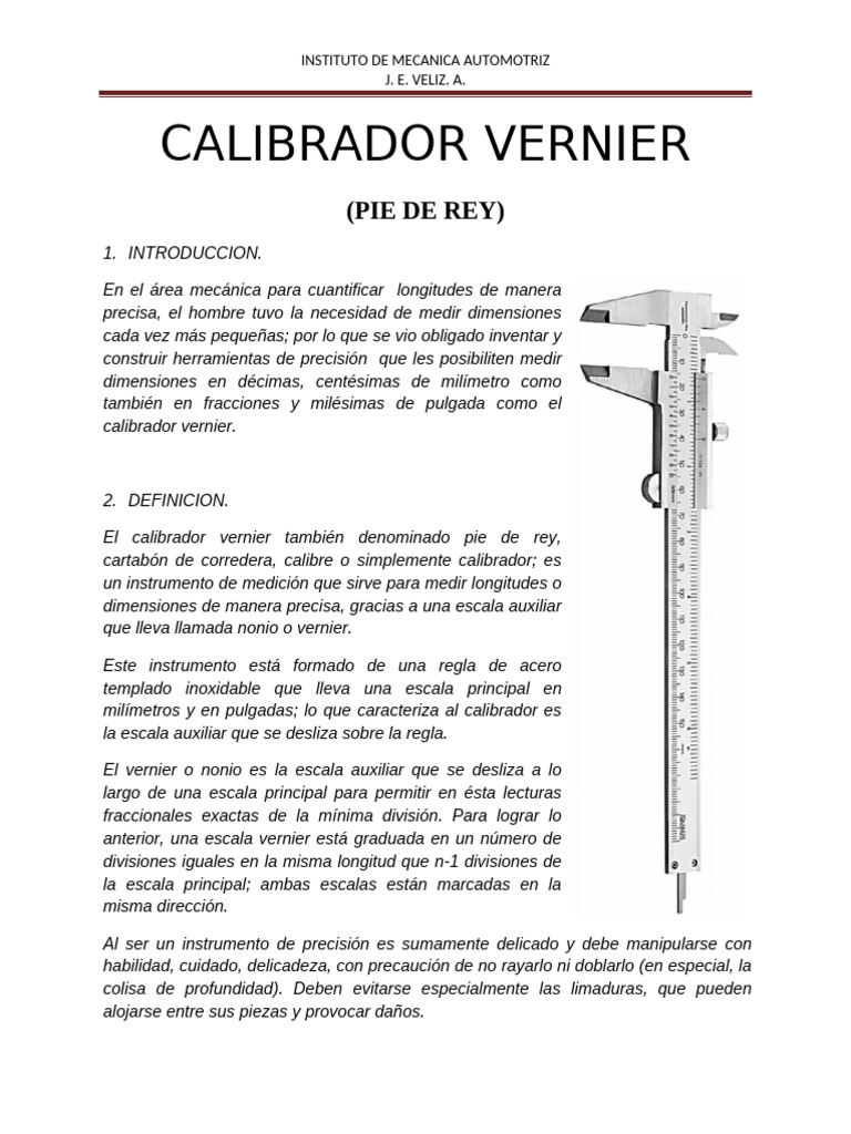 Calibrador Vernier: Medición Precisa | PDF | Longitud