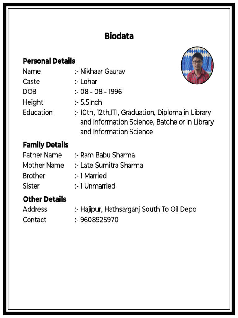 Biodata_2 | PDF