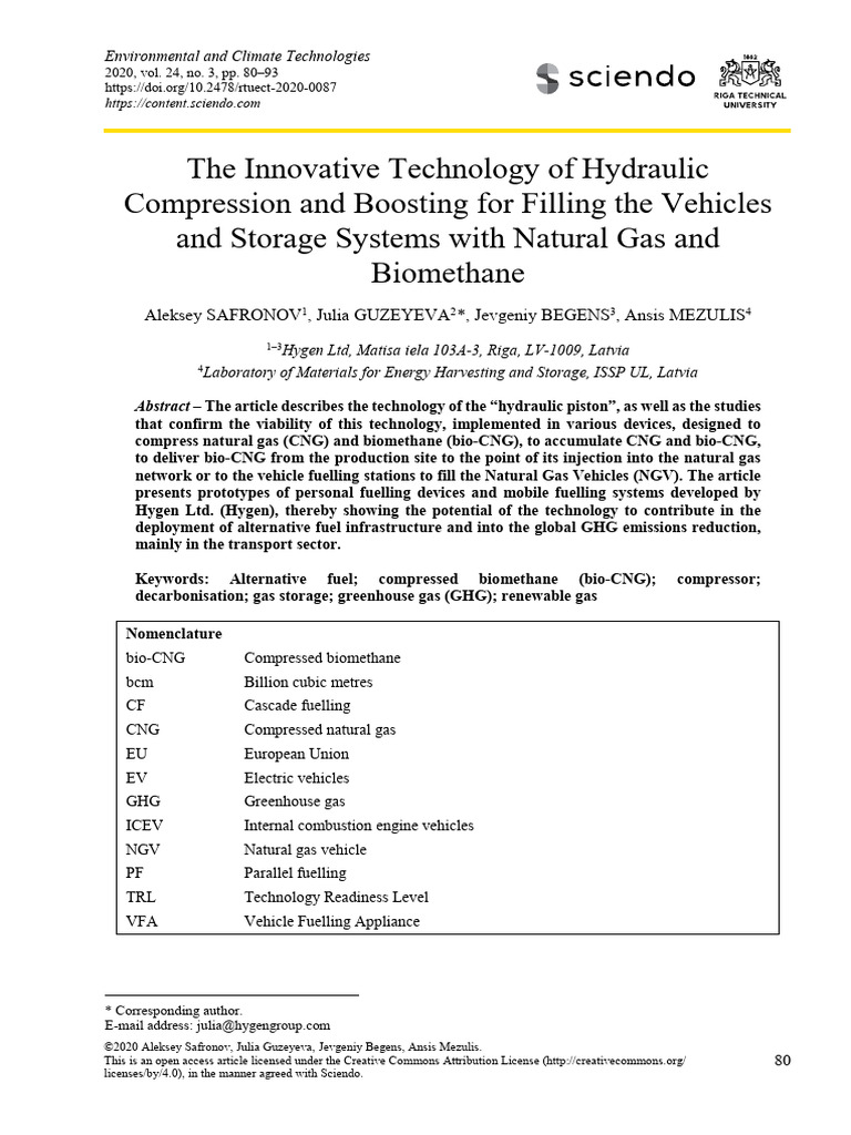 The Innovative Technology of Hydraulic Compression and Boosting For ...