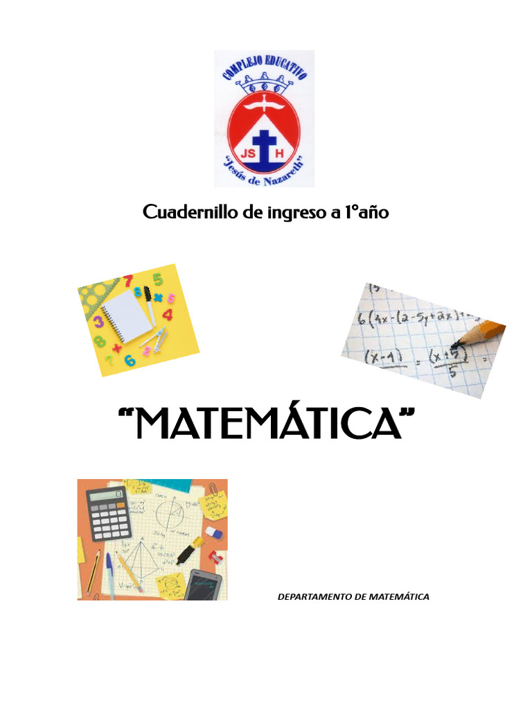 Matemàtica Cuadernillo de Ingreso Primer Año 2023 | PDF | Geometría | Triángulo