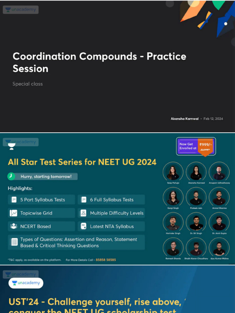 Coordination Compounds Practice Session No Anno | PDF