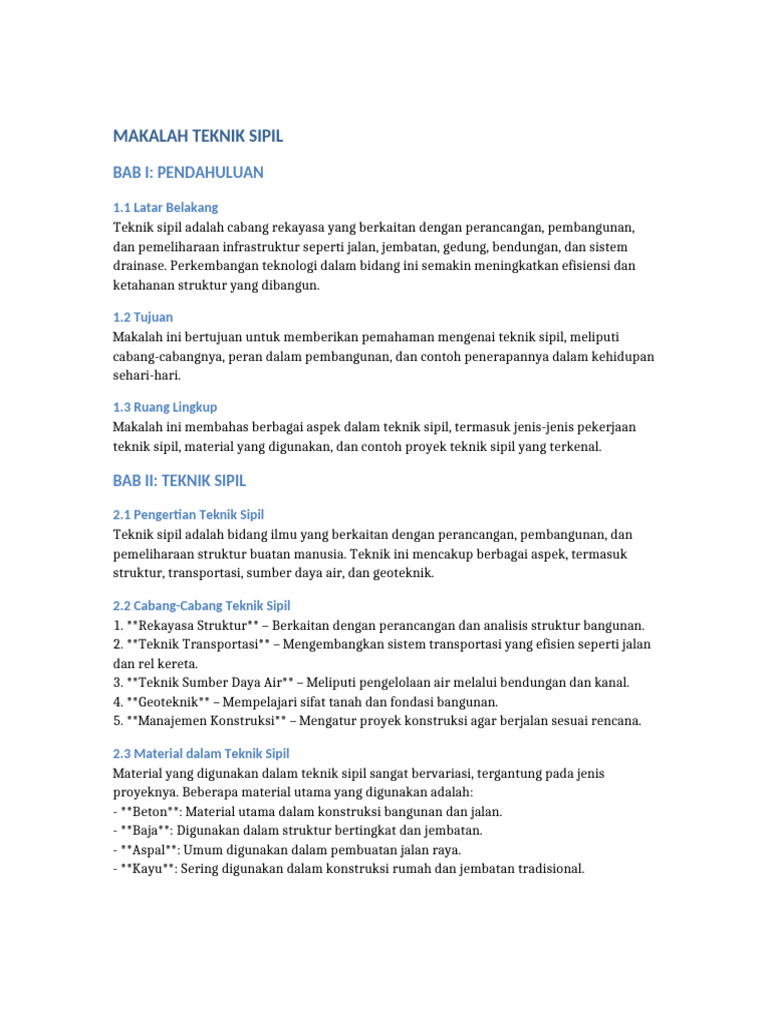 Makalah Teknik Sipil | PDF