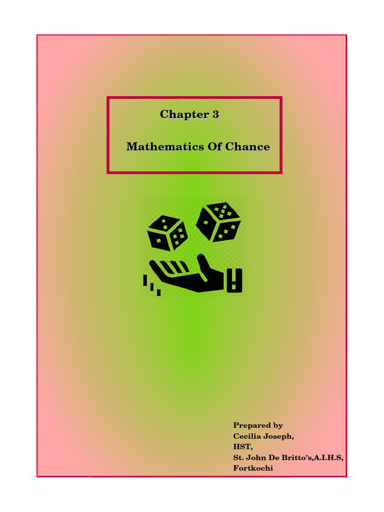 X CH 3 - Maths of Chance (Complete Notes) | PDF | Probability ...