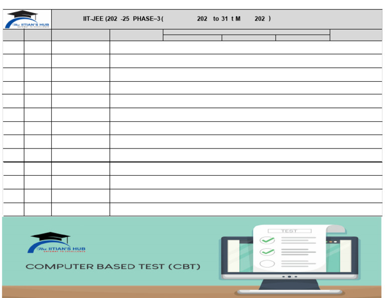 IIT Practice Test Schedule Phase 3 | PDF | Recruitment | Standardized Tests