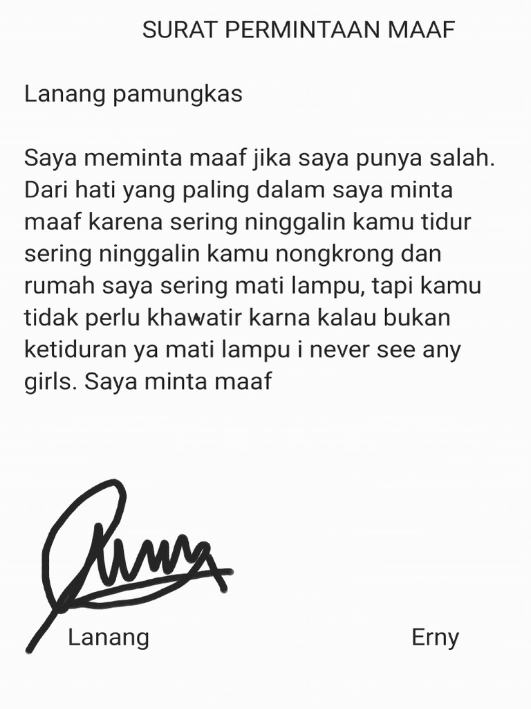 Permintaan maaf | PDF