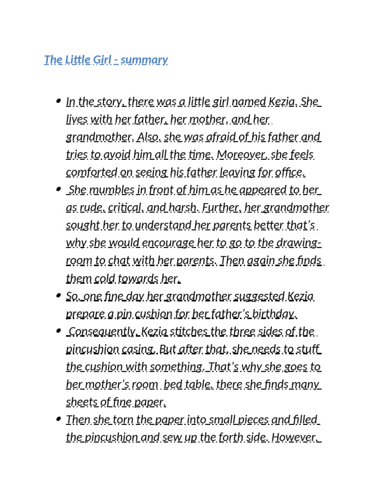 The Little Girl-WPS Office | PDF