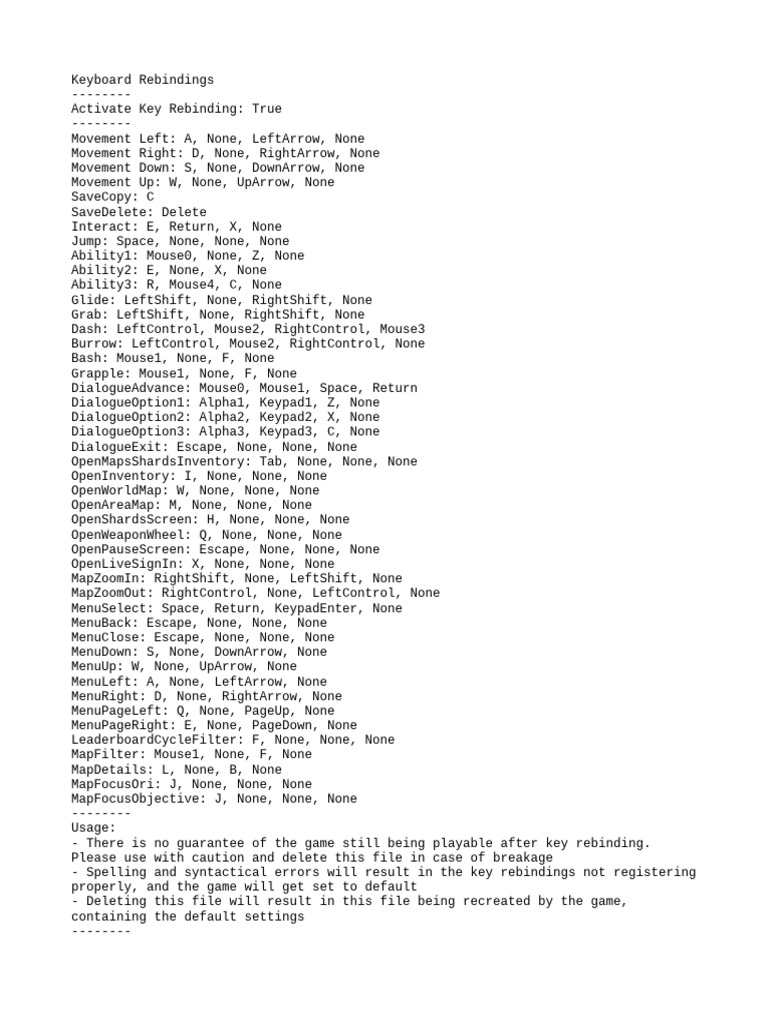 Key Rebindings | PDF