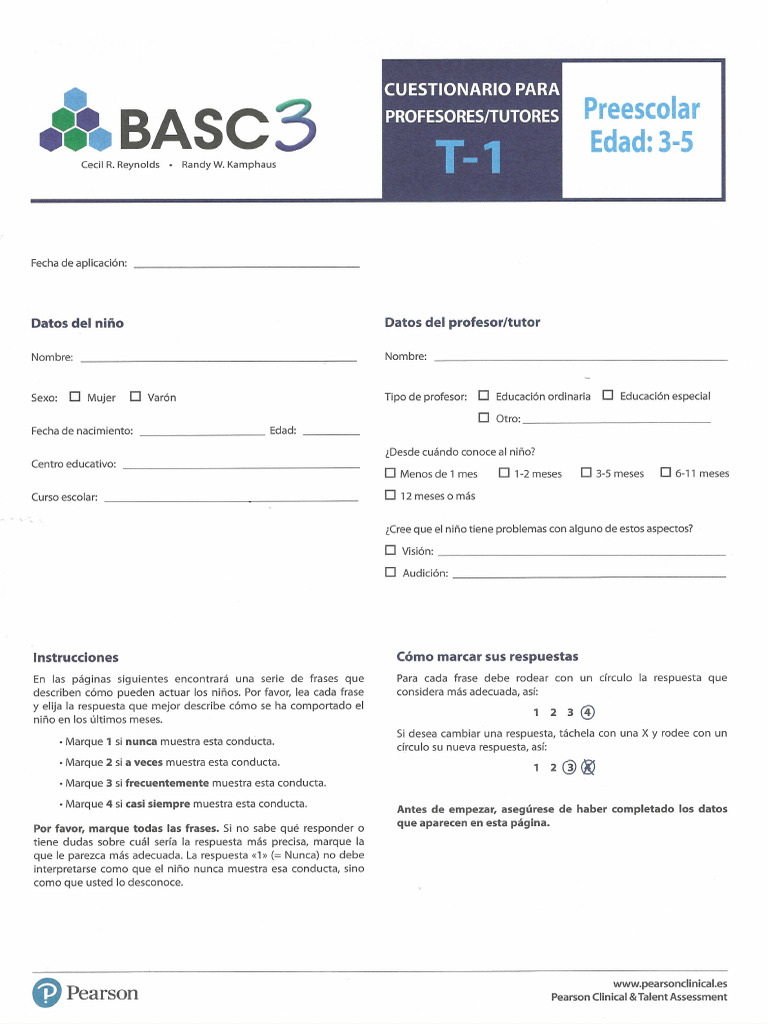 BASC 3 Escola | PDF