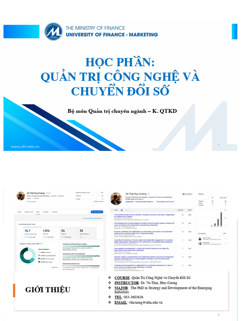 (SV) - Chapter 1-Tổng Quan Về Công Nghệ Và Chuyển Đổi Số | PDF