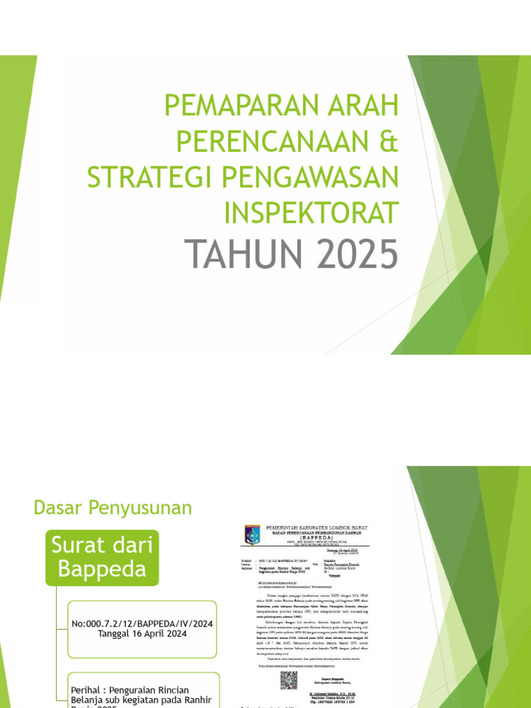 Strategi Pengawasan Inspektorat 2025 | PDF