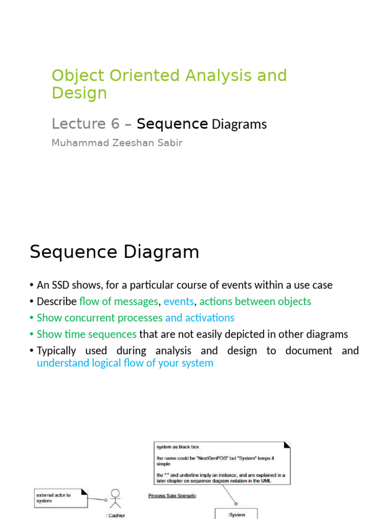 Lecture 06 Sequence Diagrams | PDF | Use Case | Control Flow