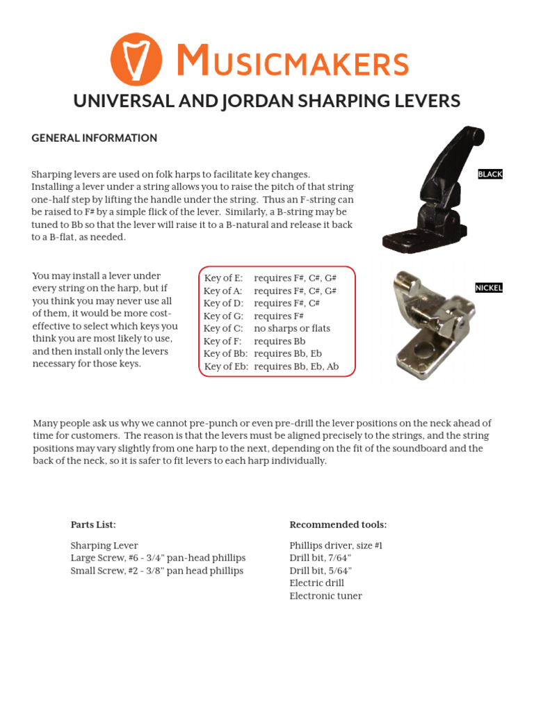 Universal Jordan Installation | PDF | String Instruments | Screw