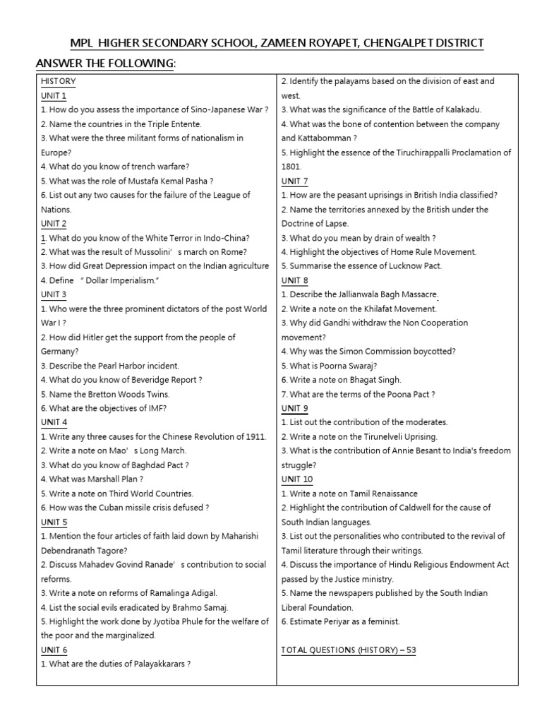 2 Marks Questions Only | PDF | Globalization | Gross Domestic Product